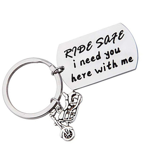 Ride Safe Motorcyclist Keychain – Our Gift Society
